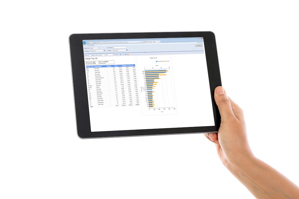 GSE Ink manager software offers advanced reporting capabilities ...