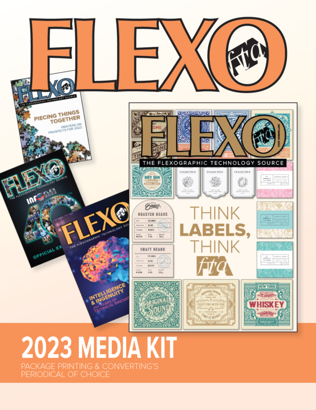 FLEXO Magazine 2023 Media Kit cover - Flexographic Technical Association